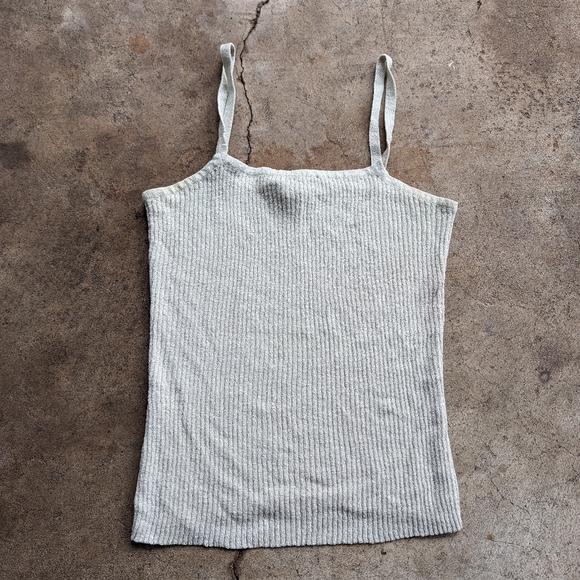 Express | Tops | Vtg Express Tricot Pastel Sage 9s Ribbed Cami Tank ...